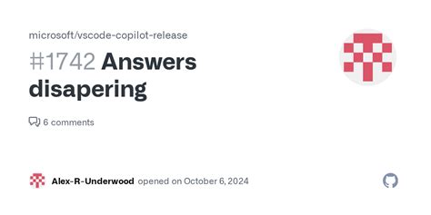 Answers Disapering · Issue 1742 · Microsoftvscode Copilot Release