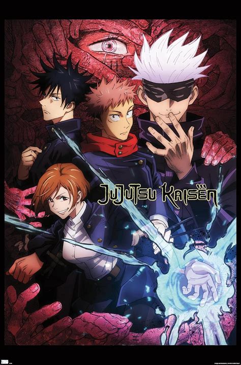 Jujutsu Kaisen One Sheet English Wall Poster 34l X 22