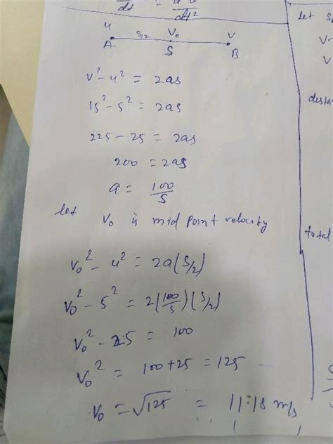 A Particle Moving Rectilinearly With Constant Acceleration Is Having Initial Velocity Of M S