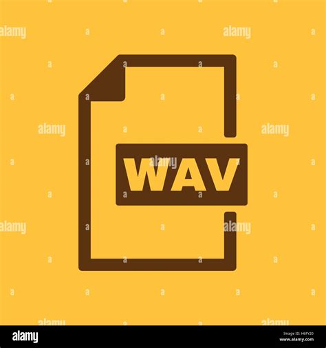 The WAV Icon File Audio Format Symbol Flat Vector Illustration Stock Vector Image Art Alamy