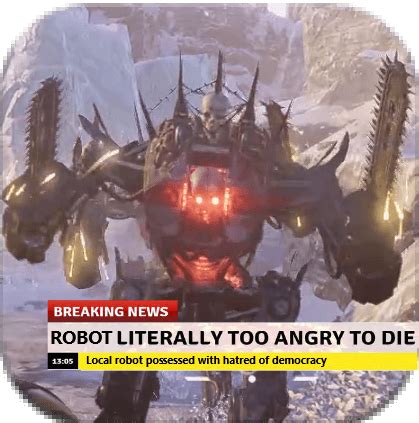 Robot Literally Too Angry To Die R Helldivers
