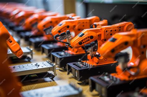 Premium Photo Cutting Edge Robotic Assembly Line For Streamlined And