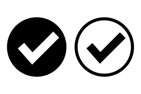Simple Round Checkbox Icon Set Vector Vector Art At Vecteezy