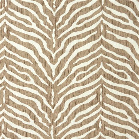 E190 Beige Zebra Pattern Textured Woven Chenille Upholstery Fabric By