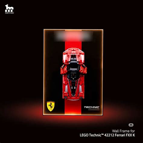 Wall Display Frame For Lego® Technic™ 42212 Ferrari Fxx K Mid Size Car