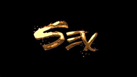 Sex Title Text Animation With Ink Gold Color And Black Background