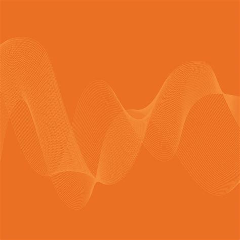 Modern Simple Abstract Orange Color Wavy Air Line Pattern Art On Orange