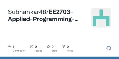 Github Subhankar48ee2703 Applied Programming Lab