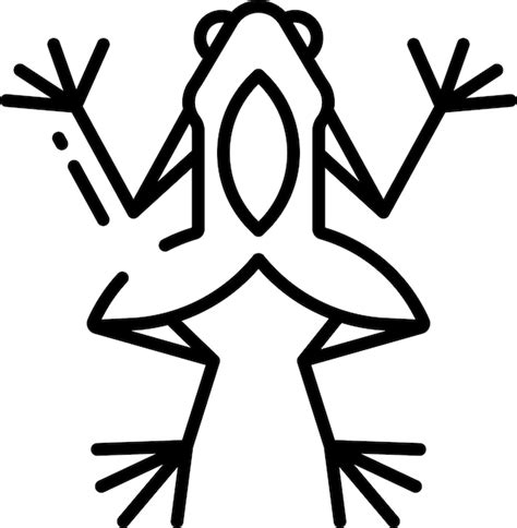 Premium Vector Frogsolid Outline Vector Illustration