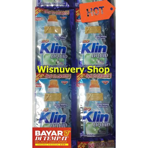 Jual So Klin Liquid 1 Pack Isi 24 Sachet Dan Persachet Isi 24 Mill Detergen Cair Untuk Fashion
