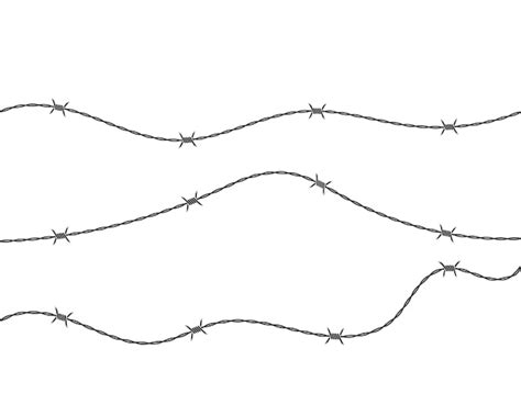 Premium Vector Barbed Wire Vector Illustration