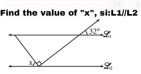 solved find the value of x si l1 l2 [math]
