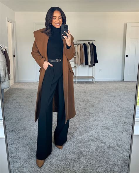 Nenaevans On Ltk Black Wide Leg Trouser Black Pants Winter Outfit