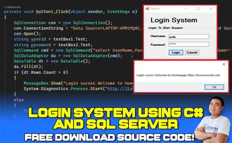 Login Code In C With Sql Server Free Source Code