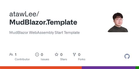 Github Atawleemudblazortemplate Mudblazor Webassembly Start Template