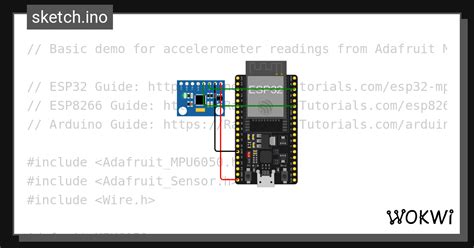 Conexion Acelerometro Y ESP32 Wokwi ESP32 STM32 Arduino Simulator