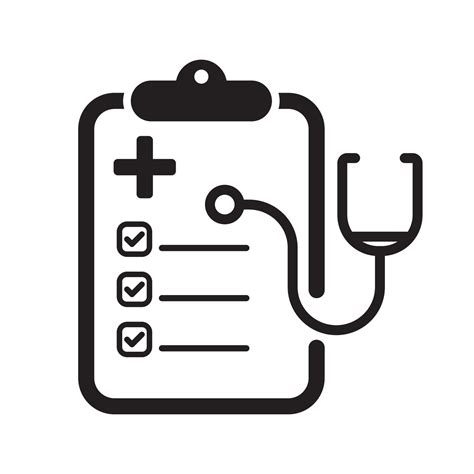 Medical Checkup Icon With Black Glyph Style Isolated On White Background 22661417 Vector Art At