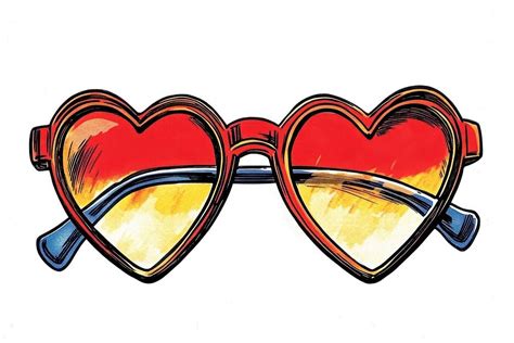 Heart Shaped Sunglasses Sunglasses Illustration Heart Shaped Free
