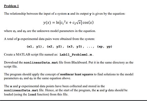 Problem 1 The Relationship Between The Input Of A