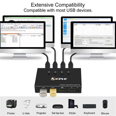 buy usb switch selector mleeda 4 port km switch 4 computers sharing 4