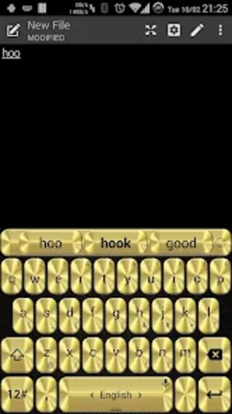 Keyboard Theme Metallic Gold For Android Download