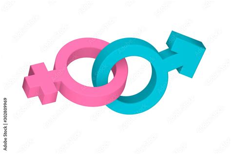 Gender Symbol To Indicate Male And Female Sex Icon 3d Render Flat
