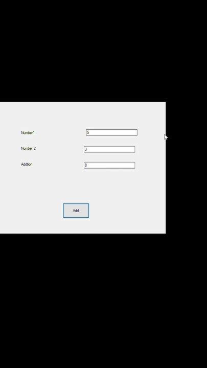 Adding Two Numbers Using Vbnet Youtube