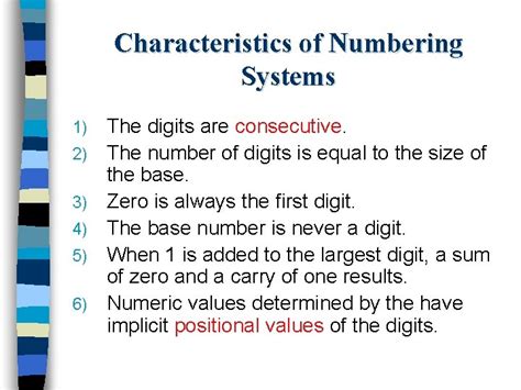 Number Systems And Binary Arithmetic Introduction To Numbering