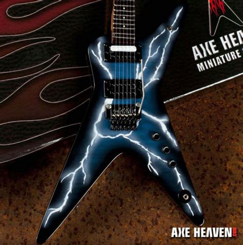 Dimebag Darrell Signature Lightning Bolt Miniature Guitar Replica Of