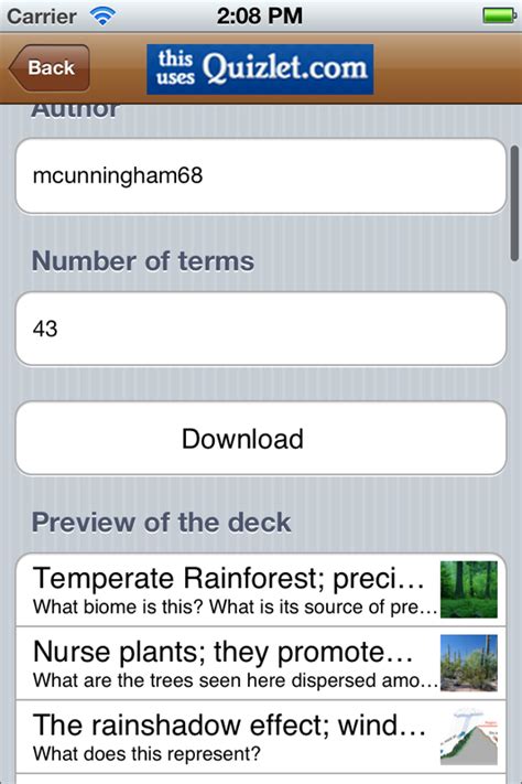 screenshots flashcard elite