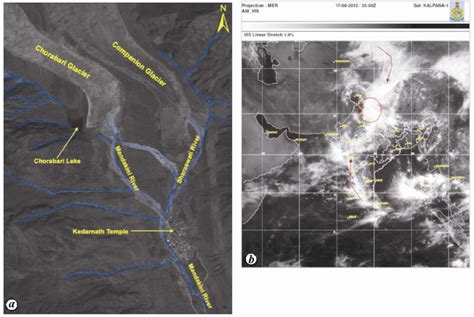A Satellite View Of Kedarnath Area Showing Drainage System Glaciers Download Scientific