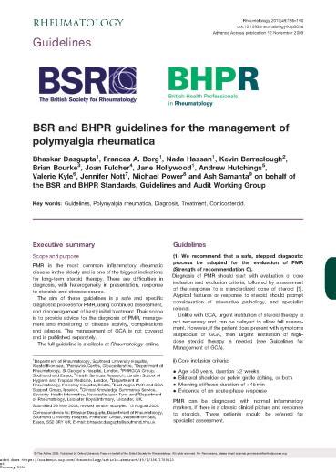 Polymyalgia Rhematica Pathway Sheffield Aches And Pains Professionals