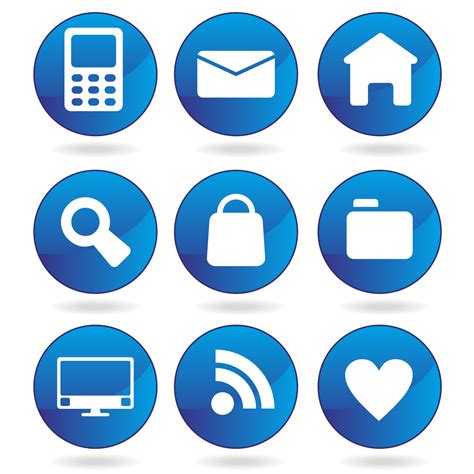 vector for free use blue web icons