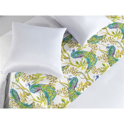 Ambesonne Peacock Bed Runner Vivid Birds On Branches Multicolor Wayfair