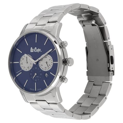 Buy Online Lee Cooper Blue Dial Chronograph Watch For Men Nclc6343390