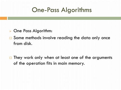 Ppt One Pass Algorithm Presented By Pradhyuman Raol Id 114