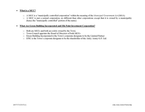 MCC FLOWCHART Town Of Elk Point