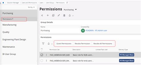 Grant Permission Sets To Users Technical Documentation For Ifs Cloud