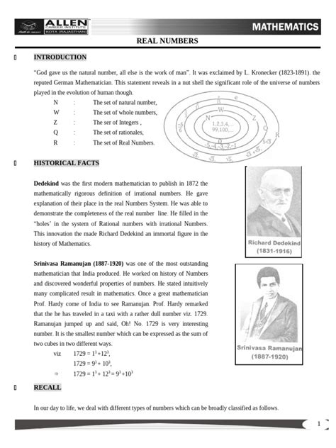 9 Real Numbers Pdf Numbers Rational Number