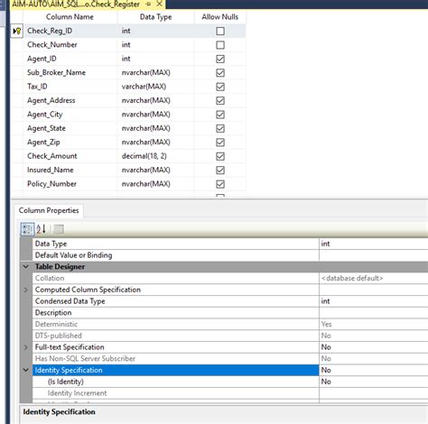Multiple Autonumber Fields In Microsoft Sql Table Rsqlserver