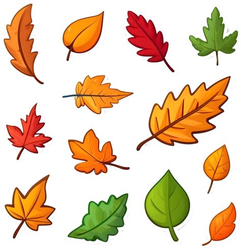 Tree Leaves Set Illustration Transparent Background Ai Generative 34220527 PNG