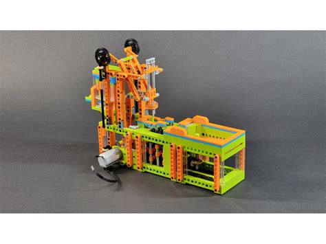 lego moc lime orange rat stamper lego gbc module by jjsherm2
