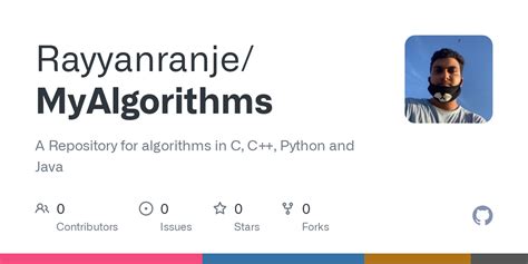 Github Rayyanranjemyalgorithms A Repository For Algorithms In C