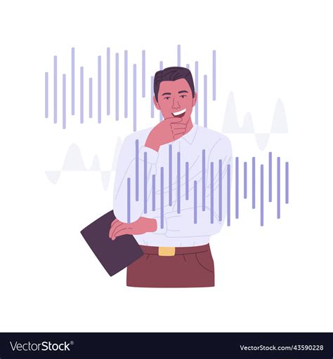 Stock Market Trader Isolated Cartoon Royalty Free Vector