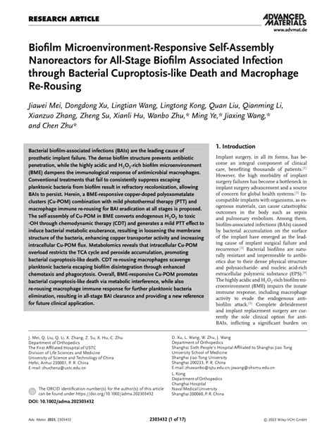 Biofilm Microenvironment‐responsive Self‐assembly Nanoreactors For All