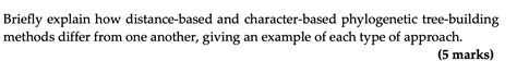 solved briefly explain how distance based and
