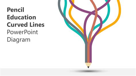 Pencil Education Curved Lines PowerPoint Template SlideModel