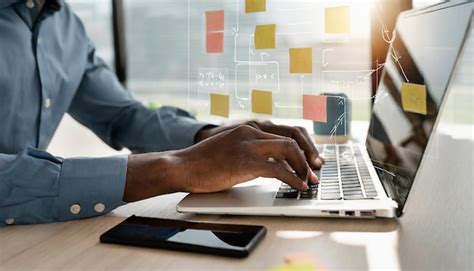 Premium Photo Business Developer Using Kanban Board Framework On