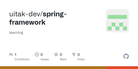 Github Uitak Dev Spring Framework Learning