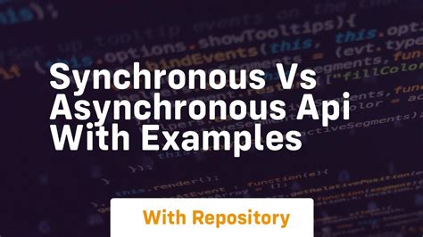 Synchronous Vs Asynchronous Api With Examples Youtube